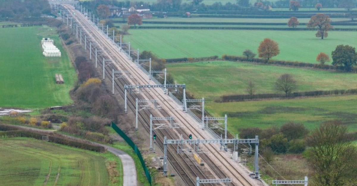 Overhead line electrification installation along the East Coast ...